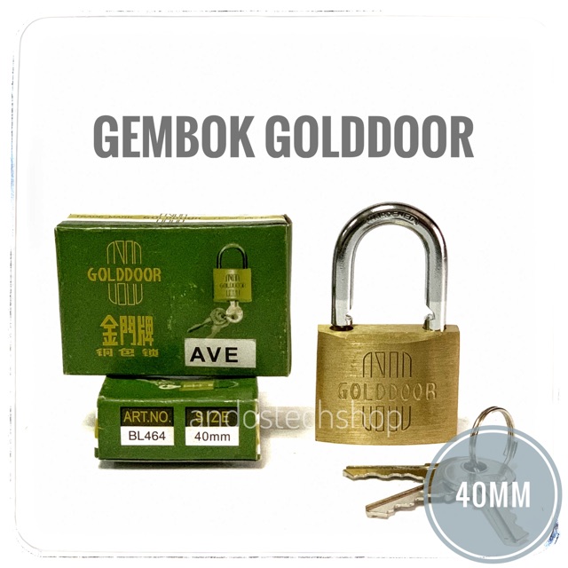Jual Gembok Kuningan Asli 40MM Golddoor | Gold Door 40 MM | Shopee ...