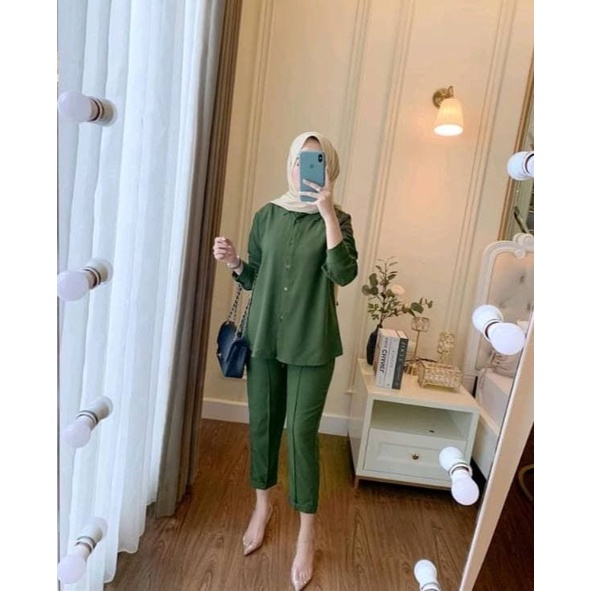 Jual Setelan wanita terbaru kekinian polos Setcel jumbo muslim | Shopee Indonesia