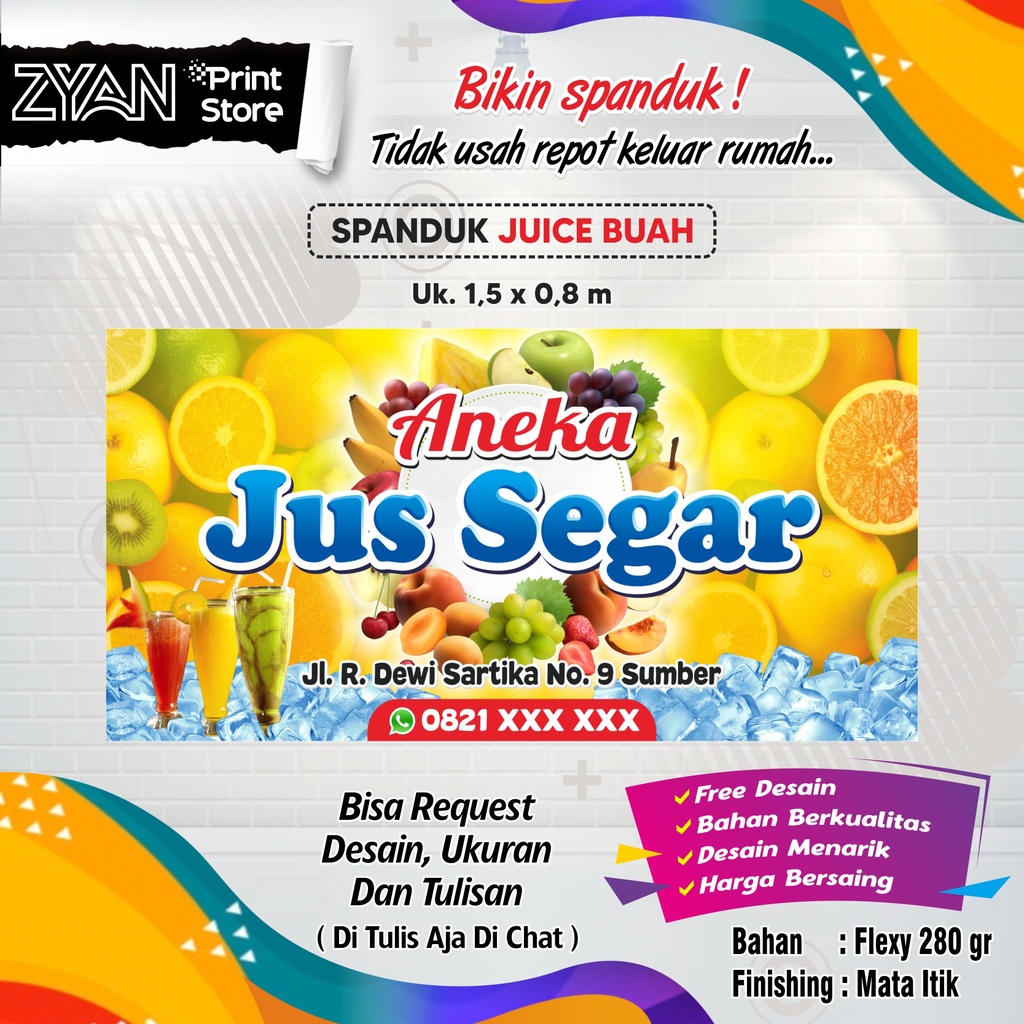 Jual SPANDUK JUS BANNER JUICE BUAH | Shopee Indonesia