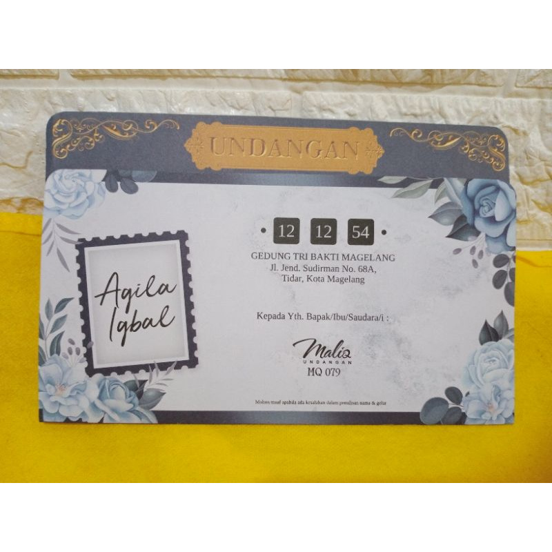 Jual UNDANGAN MALIQ 79 CETAK DAN PLASTIK | Shopee Indonesia