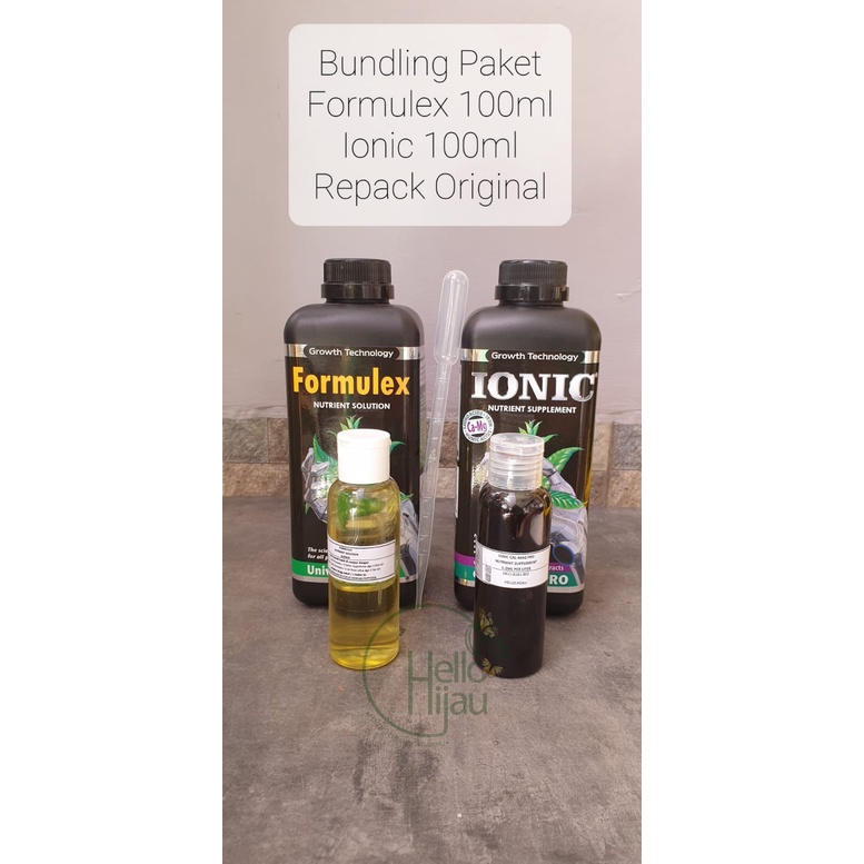 Jual Paket Pupuk Formulex 100 ml + Ionic 100 ml Growth Technology ORI | Shopee Indonesia