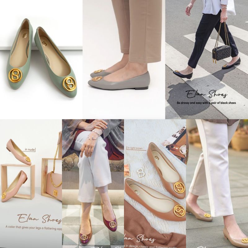 Jual ELAN SHOES BLACK BUTTONSCARVES | Shopee Indonesia