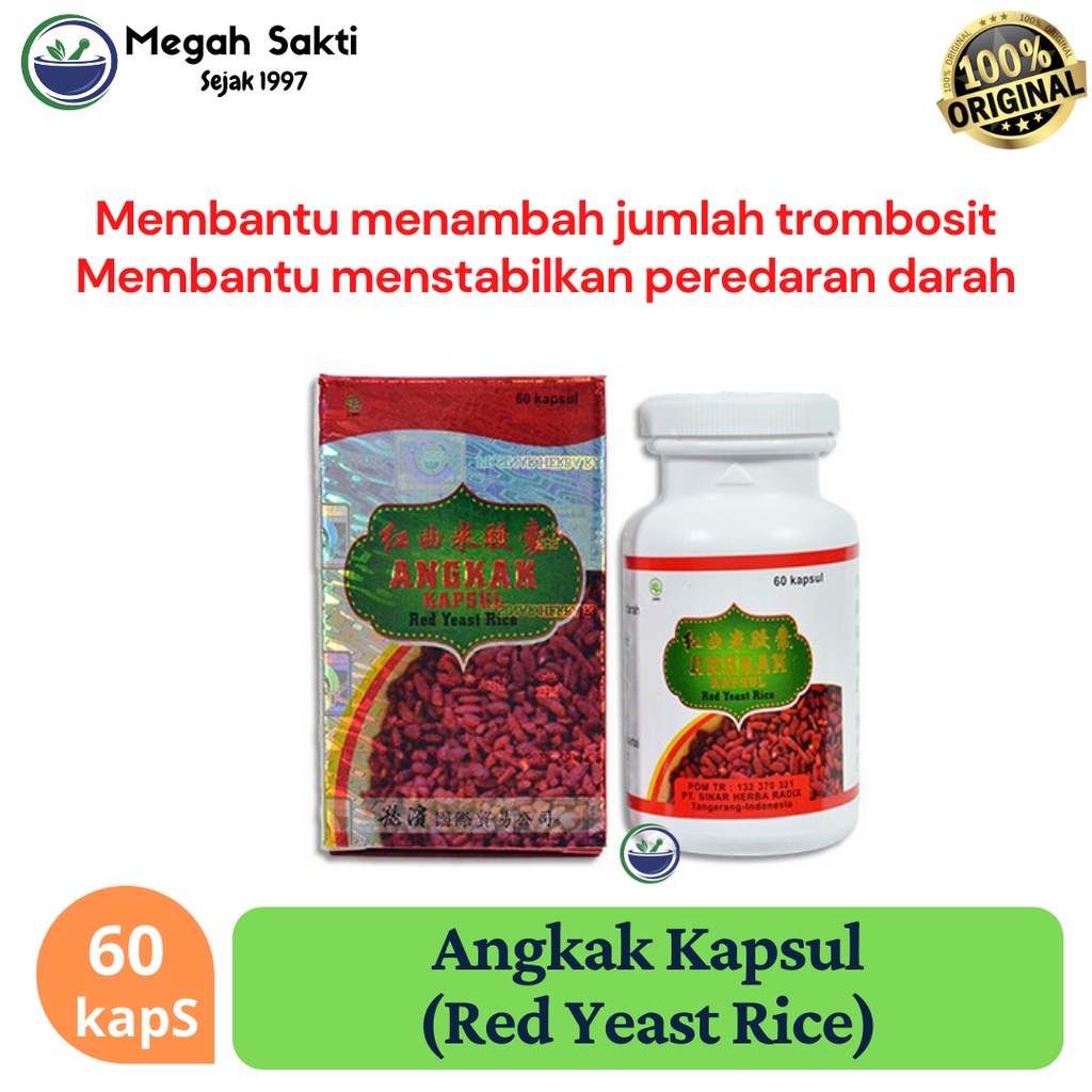 Jual Megah Sakti - Angkak Kapsul (Red Yeast Rice) - Obat Hipertensi ...