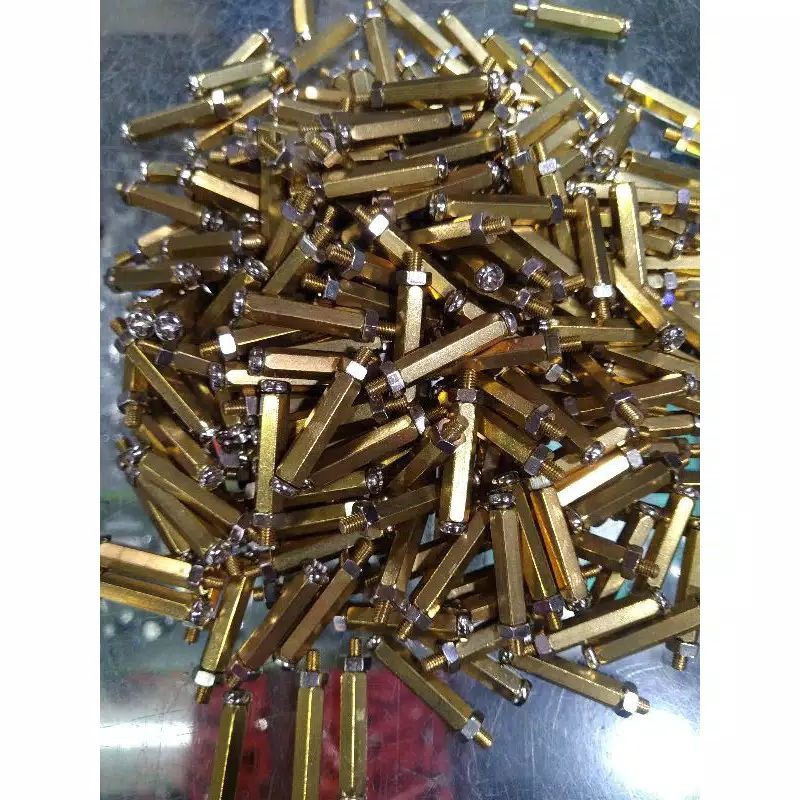Jual Spacer kuningan dudukan PCB hexa segi 6 mur baut | Shopee Indonesia