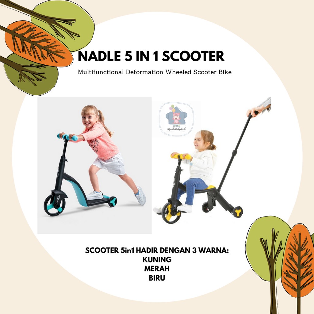 Jual (READYSTOCK) NADLE 3in1 5in1 Sepeda Anak / Scooter Anak/ Sepeda ...