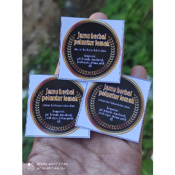 Jual stiker logo murah untuk jamu sesuai req isi 105lembar 26ribu ...