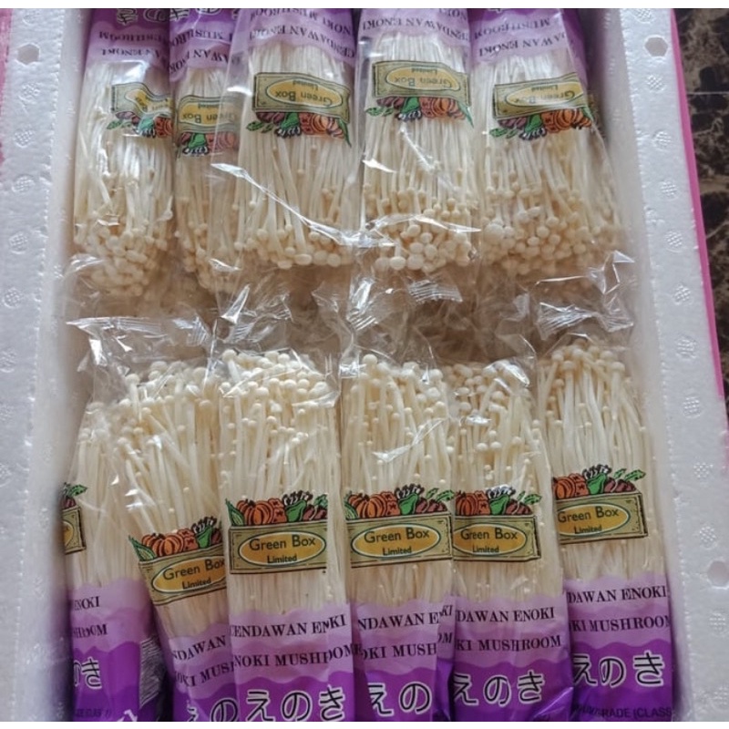 Jual Jamur Enoki Import 1 Pack Kemasan Ungu | Shopee Indonesia