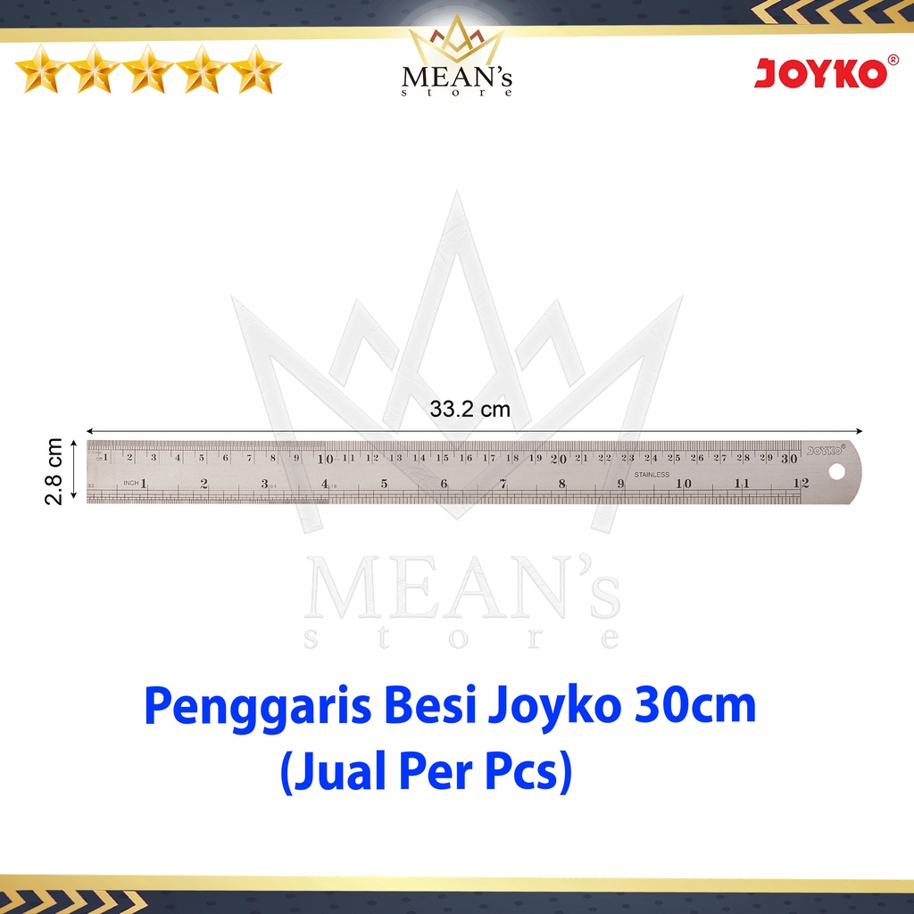 Jual Penggaris Besi Joyko 30cm / Stainless Ruller 30 cm ST30 | Shopee ...