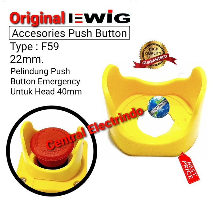 Jual Pelindung Push Button Emergency Untuk Head 40mm EWIG F59 22mm. | Shopee Indonesia