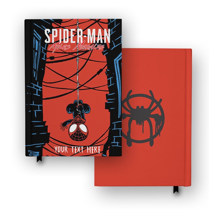 Jual Buku Catatan Notebook Spiderman Miles Morales Custom Nama Diary ...
