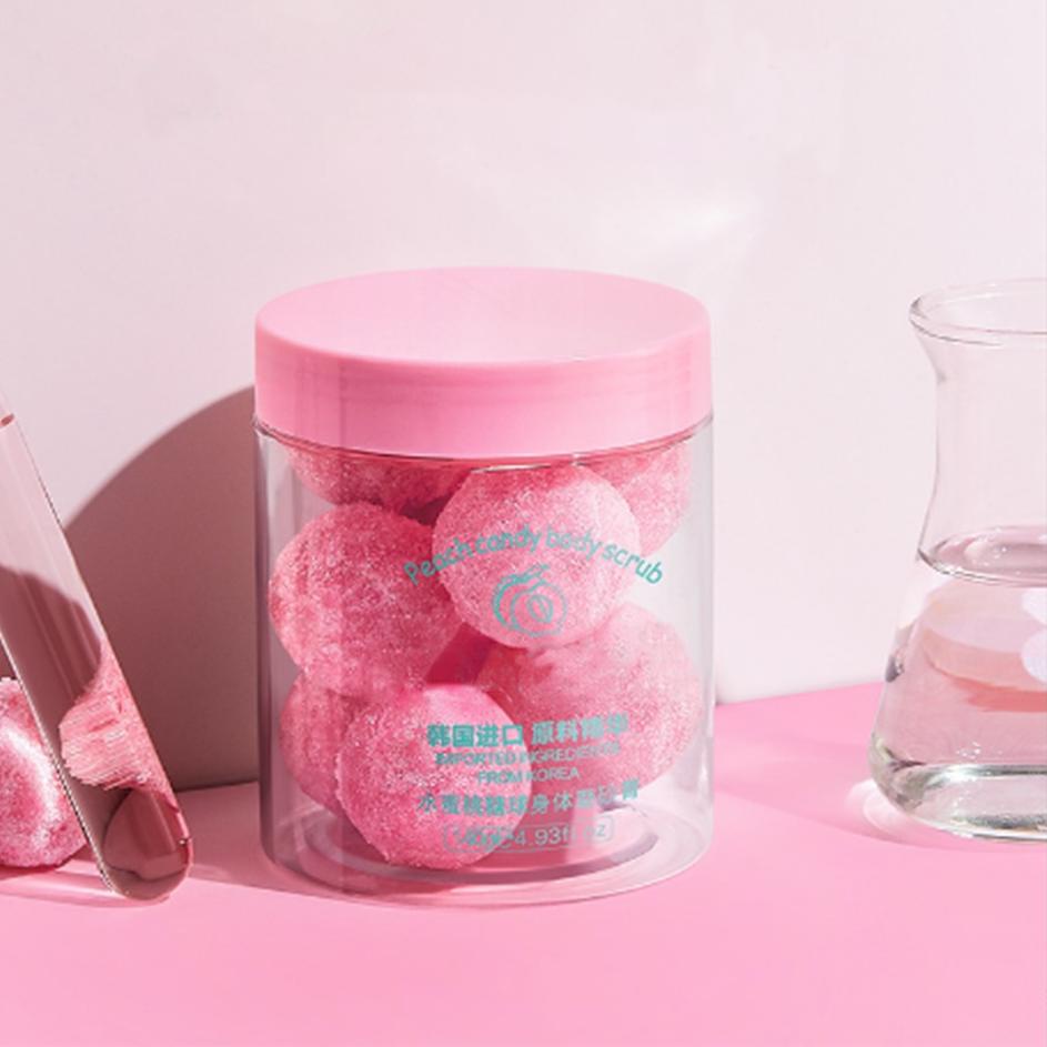 Jual Kekinian Original Sakura Peach Cheewy Snail Body Scrub Isi 8 Pcs ...