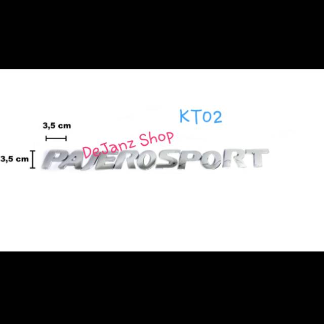 Jual Emblem Sticker Logo Tempelan Stiker Tulisan Kap Mesin PAJERO SPORT CHROME Krum | Shopee ...