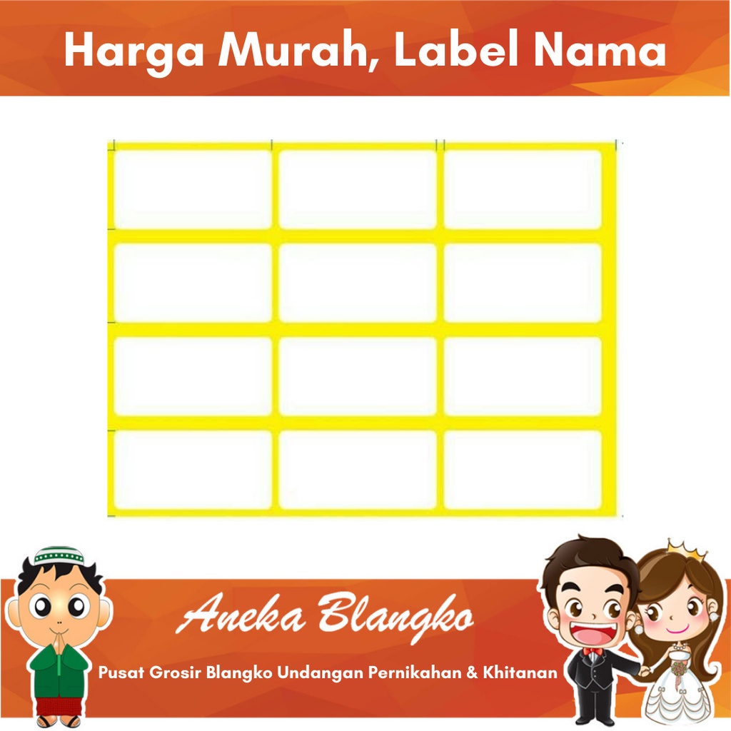 Jual Label Nama Undangan Pernikahan & Khitanan | Shopee Indonesia