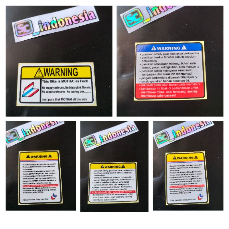 Jual STIKER WARNING THAILAND..CABE CABEAN | Shopee Indonesia