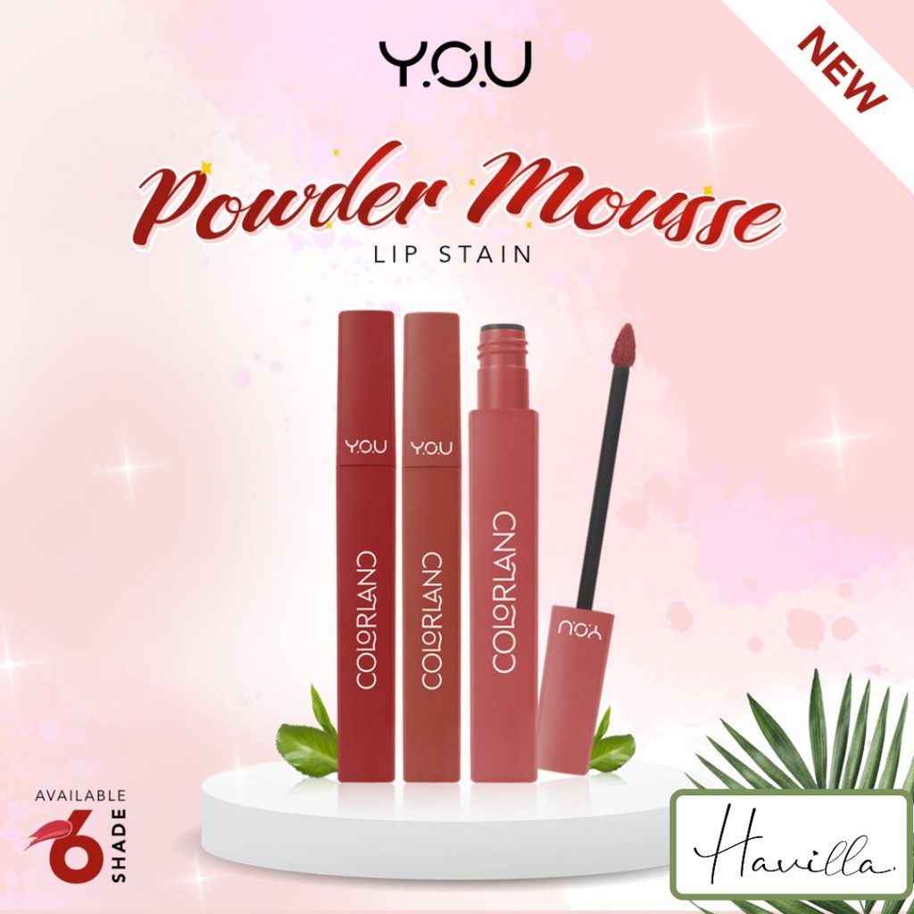 Jual HAVILLA MURAH - YOU Colorland Powder Mousse Lip Stain | Shopee ...