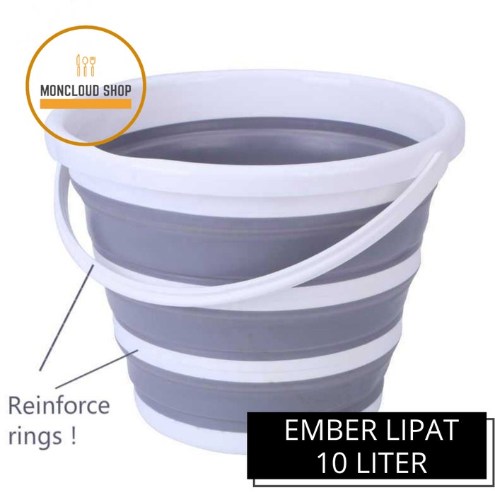 Jual Ember Lipat Portable Silikon Besar 10 Liter BULAT / Baskom Lipat ...