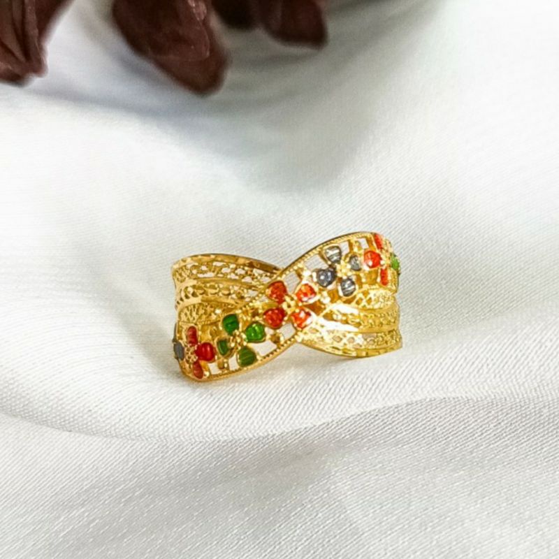 Jual Ring Purple Diamond Swarovski Jewellery Toko Cincin Emas asli Gold ...
