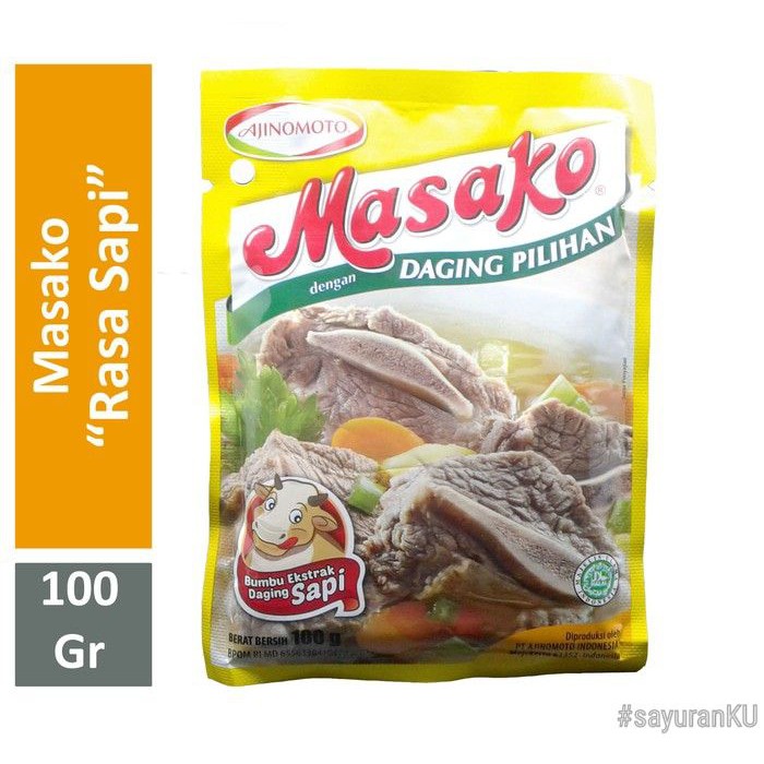 Jual PENYEDAP RASA MASAKO SAPI 100GR | Shopee Indonesia