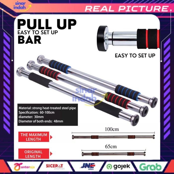 Jual PULL UP BAR Door Chinning Bar Iron Gym Alat Pull Up Tiang Pull Up ...