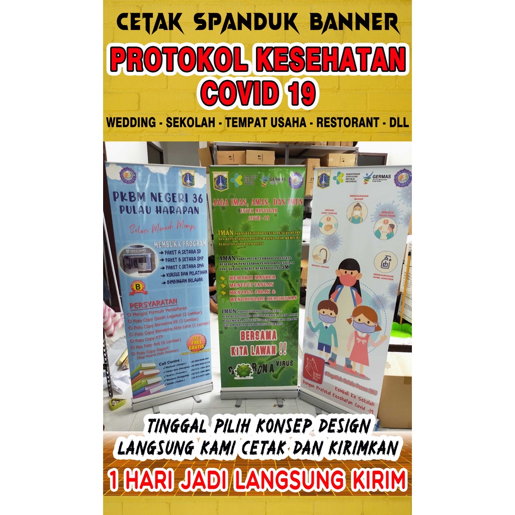 Jual Banner Protokol Kesehatan, Spanduk Prokes Wedding Banner Protocol ...