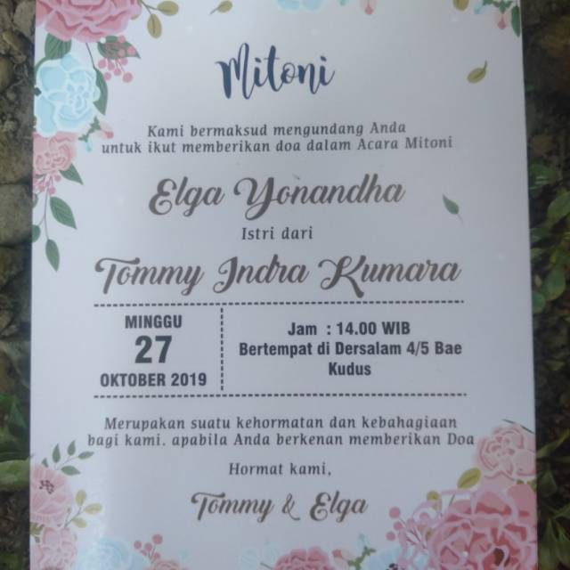 Jual UNDANGAN MITONI / DOS MITONI | Shopee Indonesia