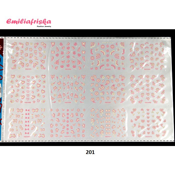 Jual EMILIAFRISKA STIKER KUKU BESAR FAKE NAIL ART STICKER KUKU BUNGA ...