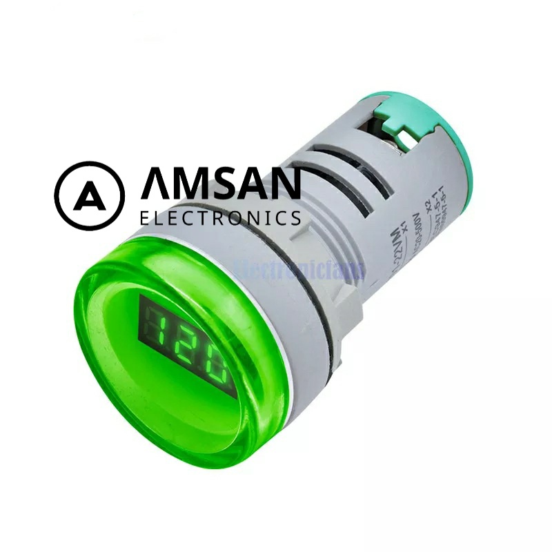 Jual Pilot lamp Digital Voltmeter AD16 22DSV lampu pilot Volt Meter AC ...