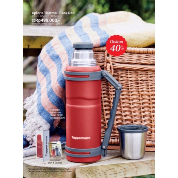 Jual Tupp Xploris Thermal Flask Botol Termos Outdoor | Shopee Indonesia