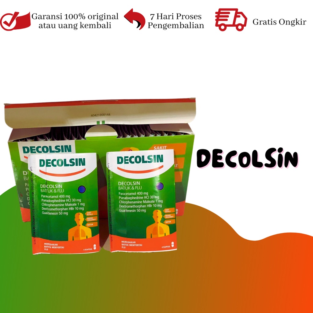 Jual Decolsin Isi 4 Kapsul (obat batuk pilek) | Shopee Indonesia