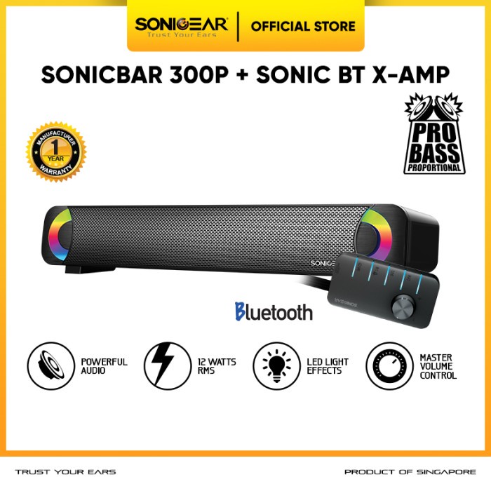 Jual Speaker Sonicgear Sonicbar 300P Powerful Soundbar With Light ...