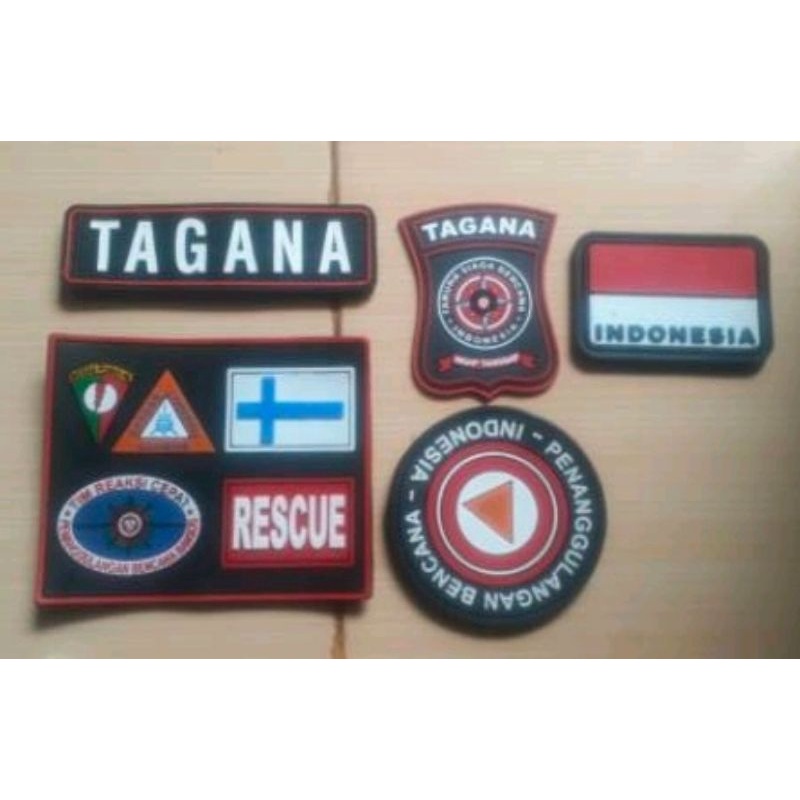 Jual patch rubber logo tagana satu set 5 logo - taruna siaga bencana ...