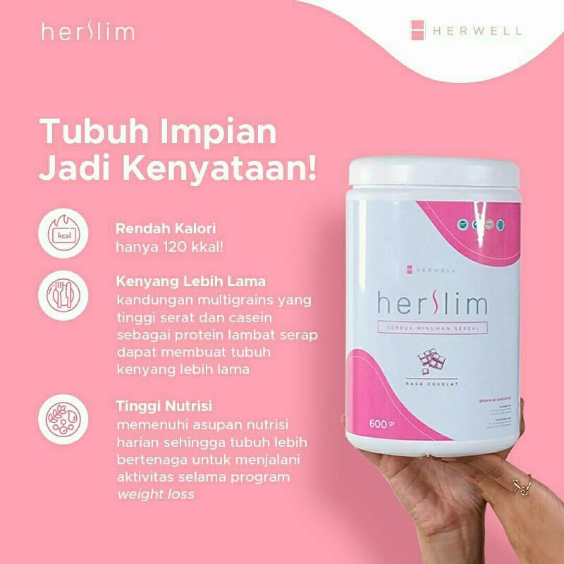 Jual Herslim HERWELL 1 Botol The Ultimate Diet Formula - Susu Kolostrum ...