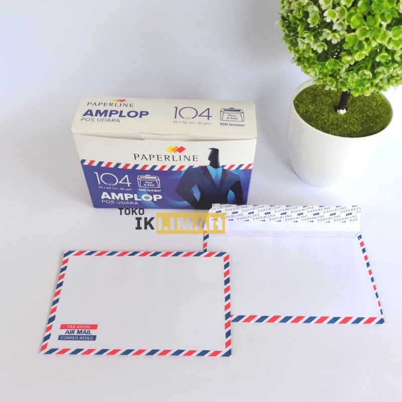 Jual Amplop Air Mail PAPERLINE 104 APS Tanggung 80 GSM | Shopee Indonesia