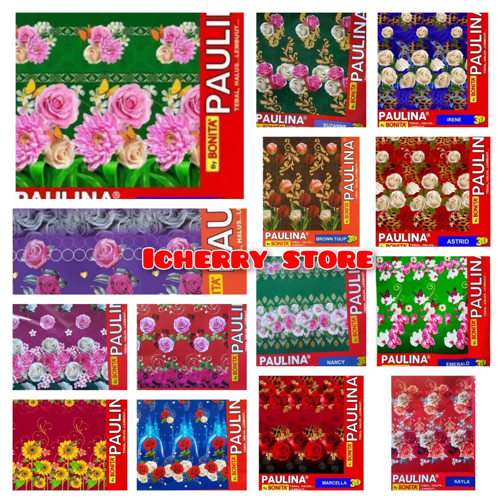 Jual Selimut Paulina by Bonita 3D 160x200 Bunga Mawar Motif Virginia ...