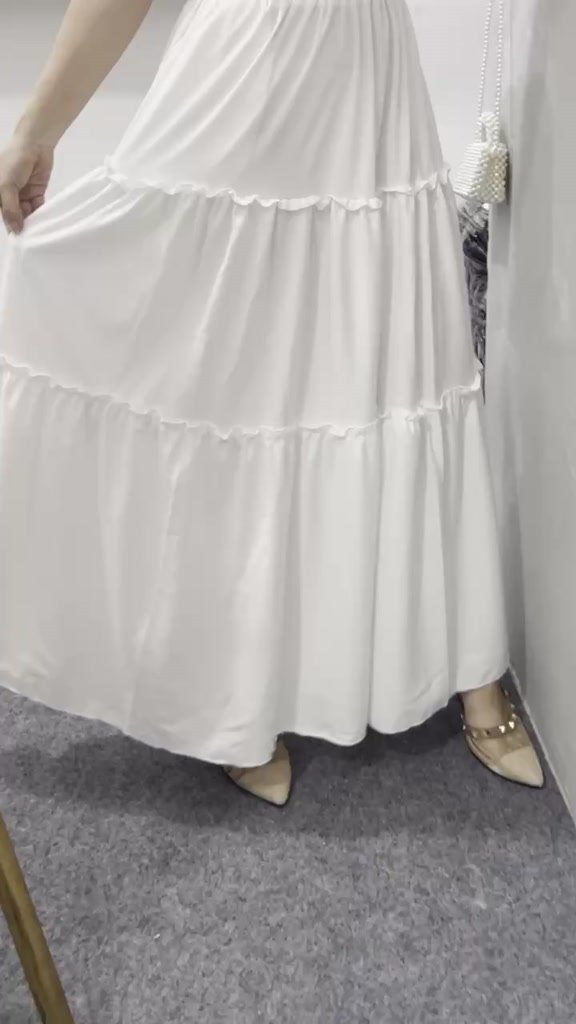 Jual Cherry_ Ruffle Skirt 3 susun / rok panjang wanita / skirt korean ...