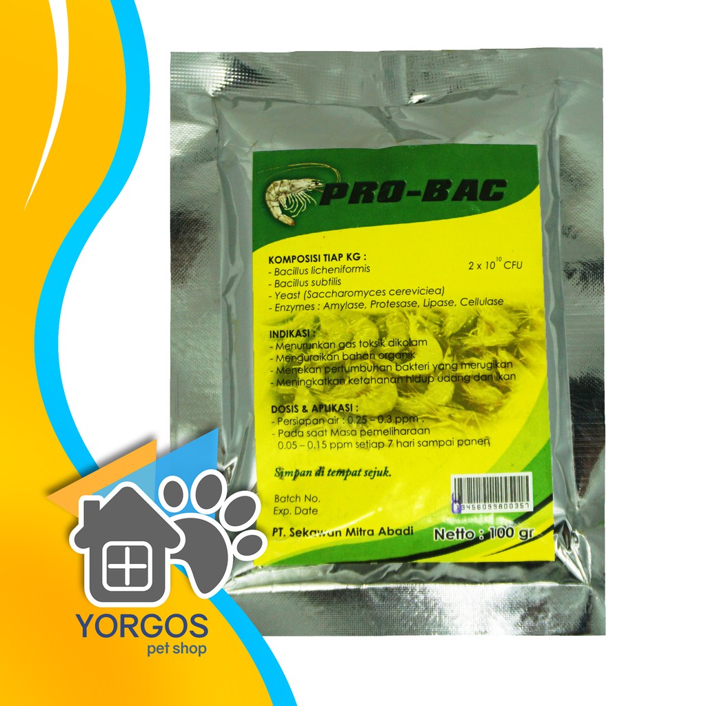 Jual Probiotik Budidaya Ikan Patin Nila Lele Probac 100 gram | Shopee ...