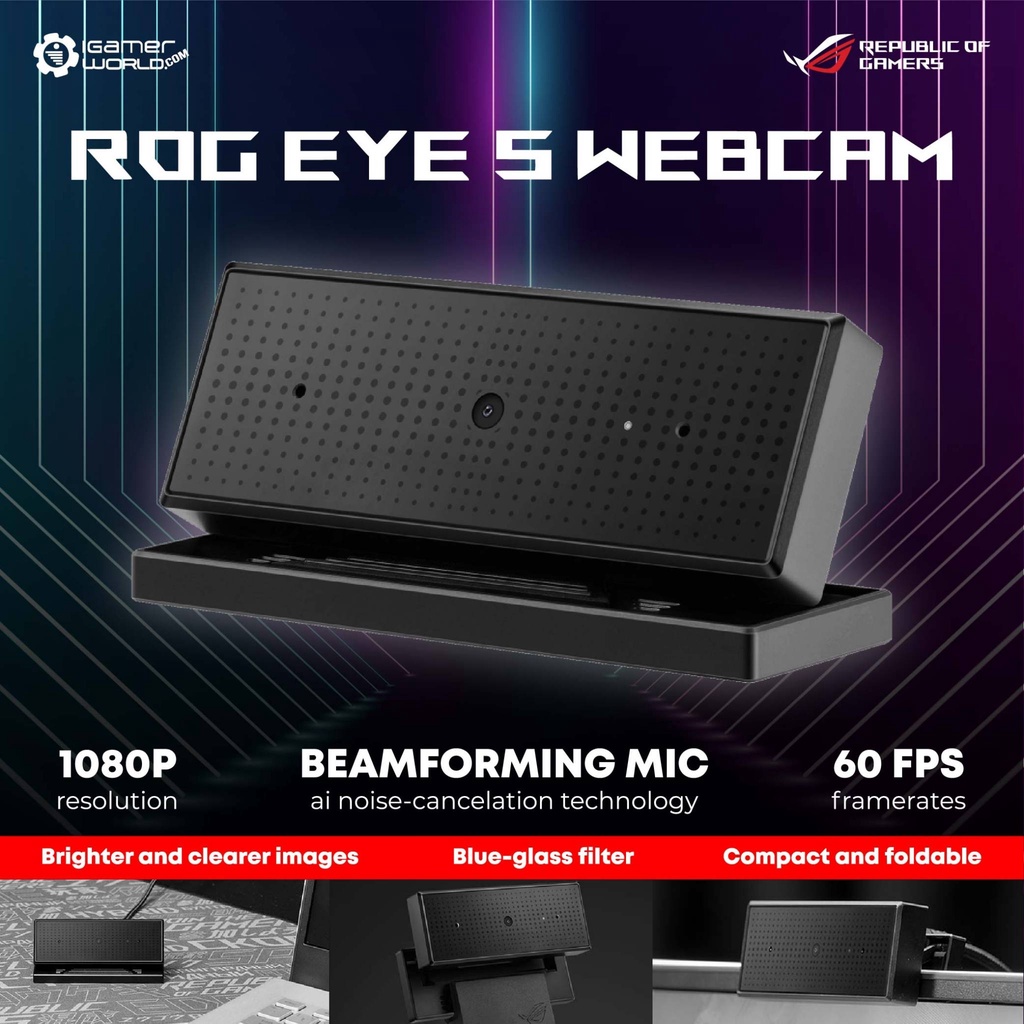 Jual ASUS ROG Eye S Full HD 60 FPS Webcam with AI-Powered | Shopee ...