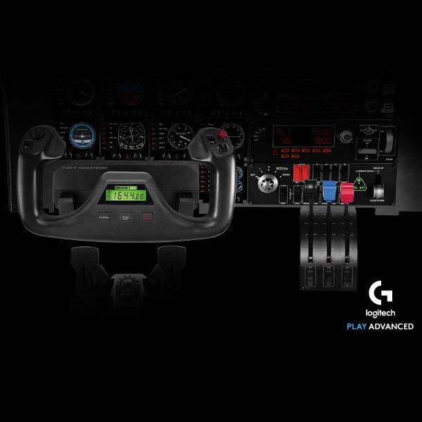 Jual LOGITECH G FLIGHT YOKE SYSTEM with included Throttle Quadrant for ...