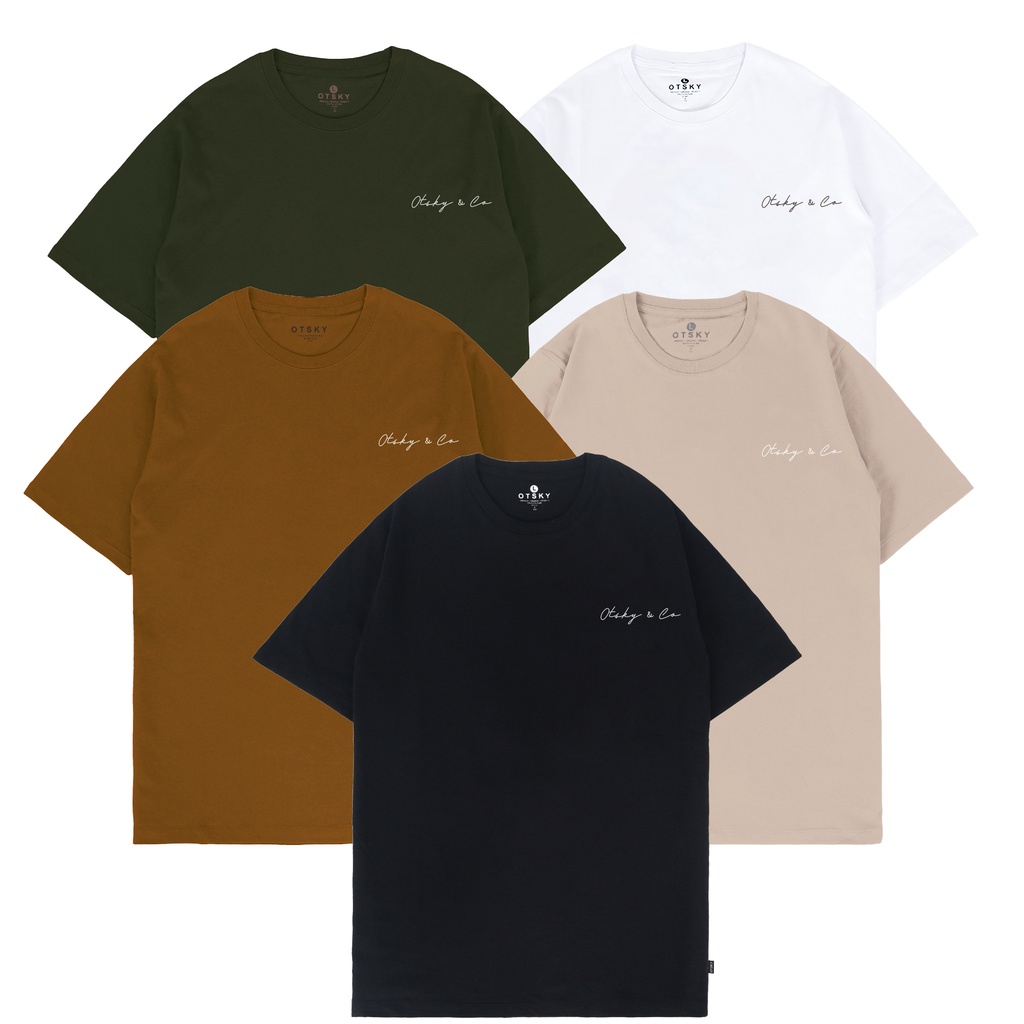 Jual Otsky Kaos Pria Font Signature Cotton Combed 24s (U) | Shopee ...