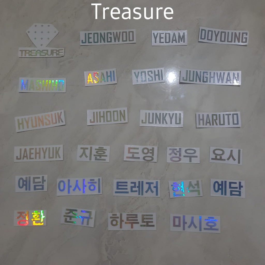 Jual STIKER HOLOGRAM TREASURE KPOP STIKER HOLO TREASURE - HANGUL ...
