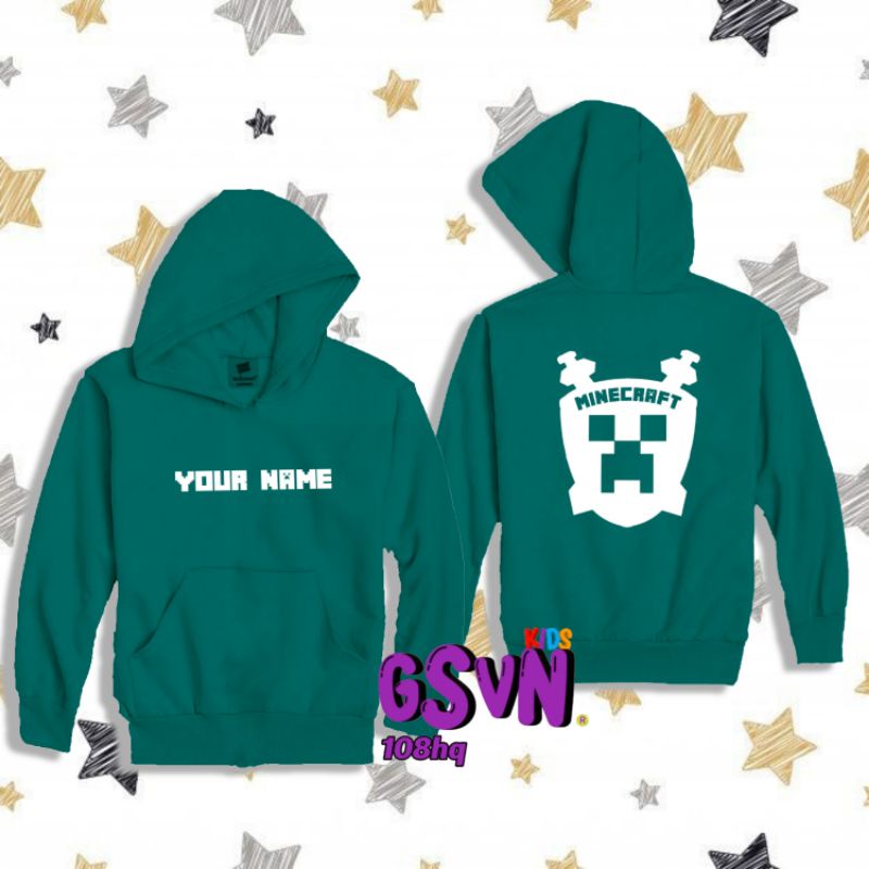 Jual Jaket Anak - Hoodie Zipper Sweater Game Minecraft Mine Craft Logo ...