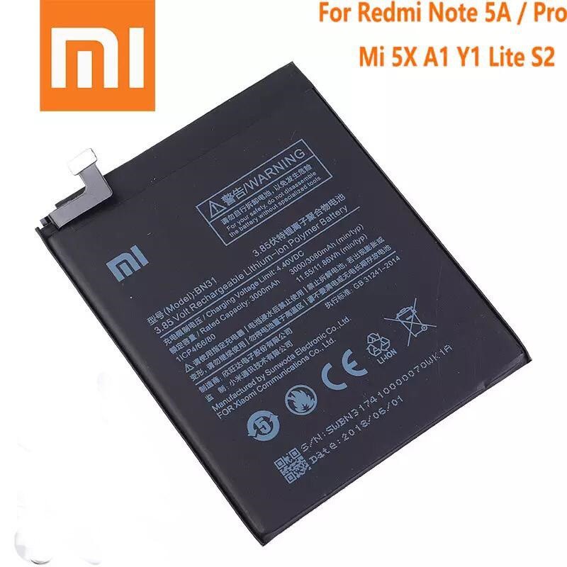 Jual Battery Xiaomi BN-31 ORI / Baterai Xiaomi A1 / Mi5X / Redmi Note ...