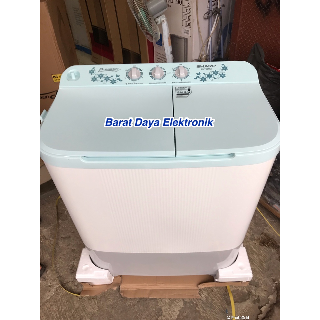 Jual Mesin Cuci Sharp 2 Tabung ES-T90MW Mesin Cuci 2 Tabung Puremagic ...