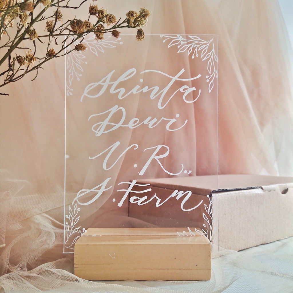 Jual GIFT BOX LETTERING ON ACRYLIC (KADO ULTAH, WISUDA, WEDDING ...