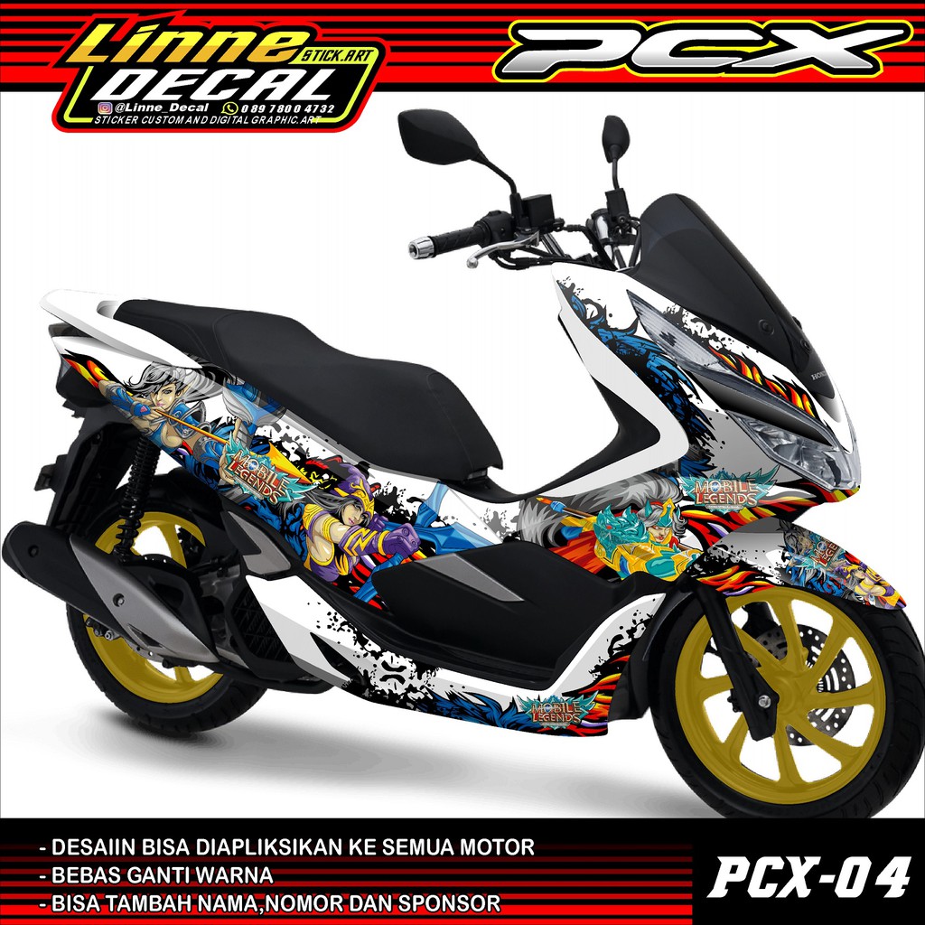 Jual Decal Sticker Honda PCX- dekal stiker honda striping PCX Mobile ...
