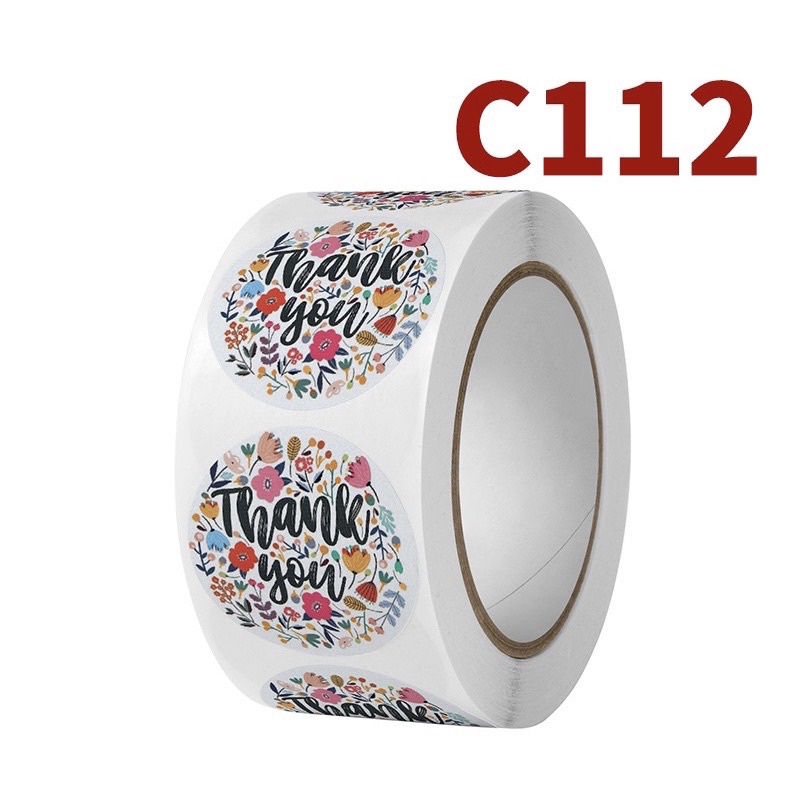 Jual STIKER SEGEL THANK YOU KOTAK KUE ROTI / STIKER THANK YOU COLORFULL ...