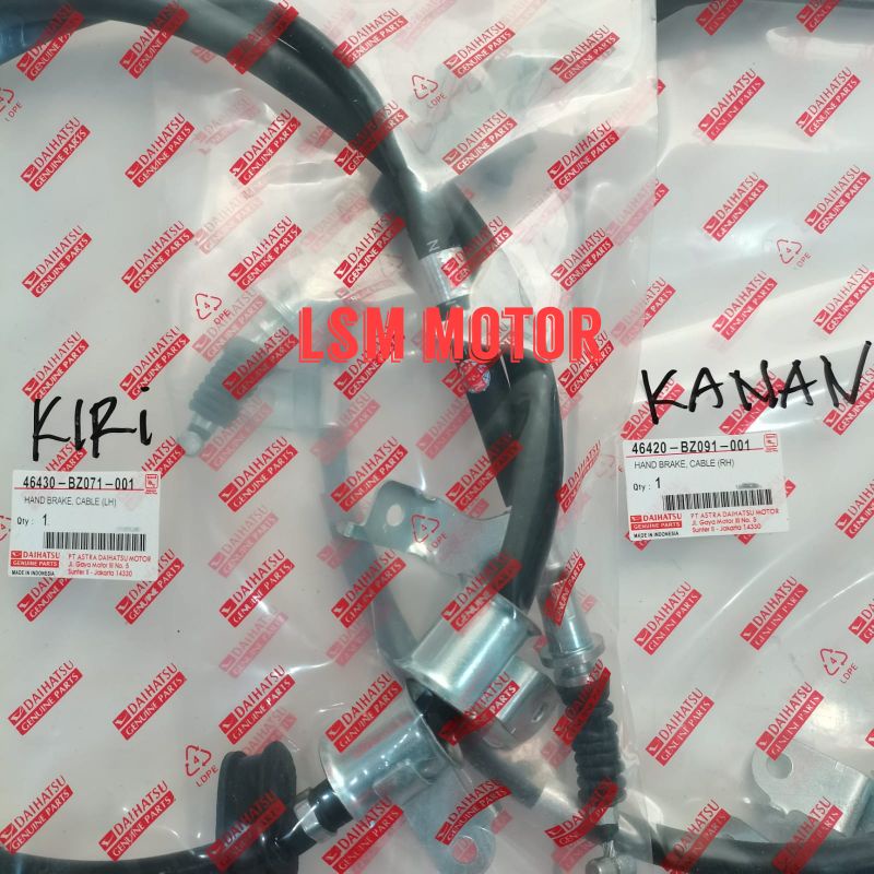 Jual kabel rem tangan hand brake cabel belakang kanan kiri Gran max ...
