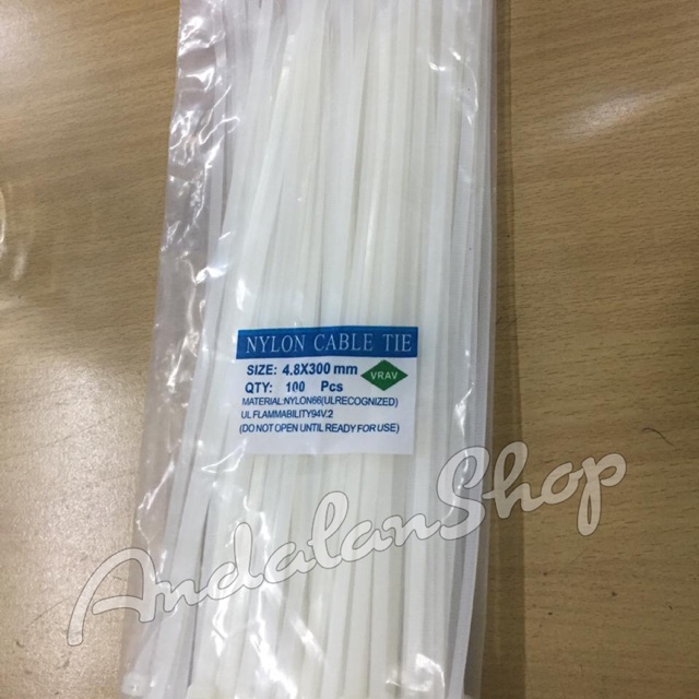 Jual Kabeltis putih 30cm/ kabel ties 30cm/ cable ties/ nylon cable tie/ pengikat kabel murah ...
