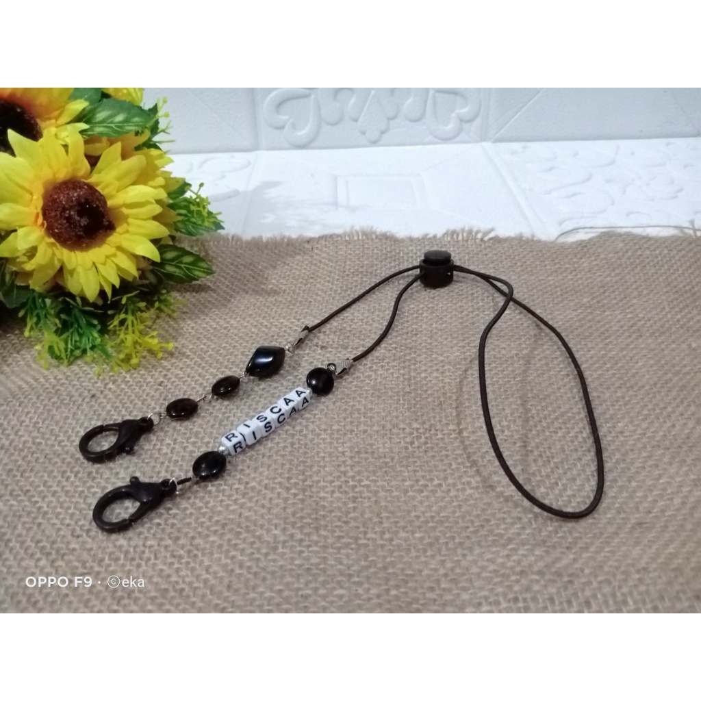 Jual TALI MASKER STRAP MASKER CUSTOM NAMA 2 IN 1 | Shopee Indonesia