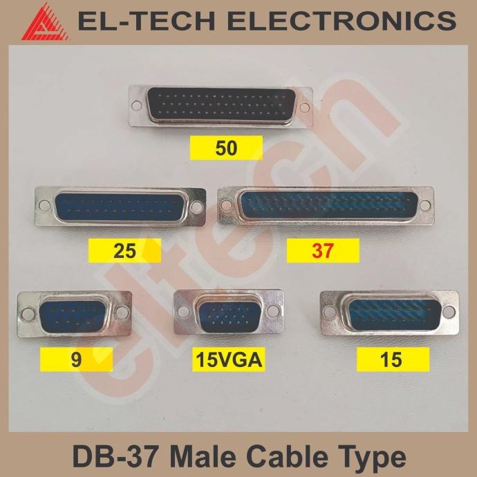 Jual DB37 DB 37 DB-37 Male Cable Solder Ke Kabel elt3ch Ayo Beli ...